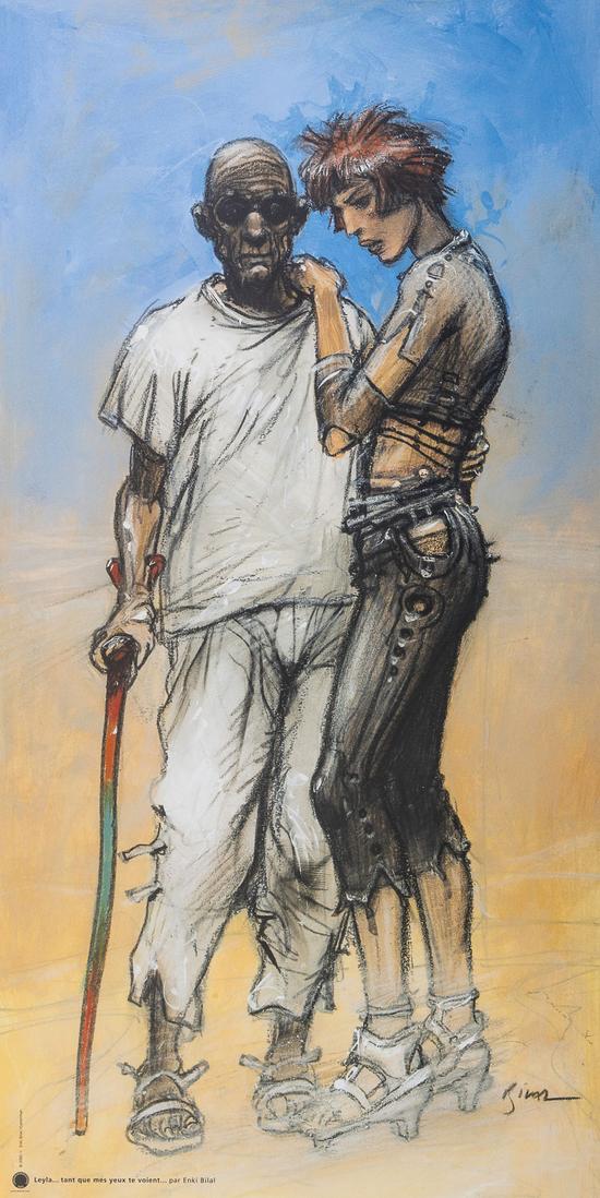 Enki Bilal Art Print : Leyla, while my eyes can see you